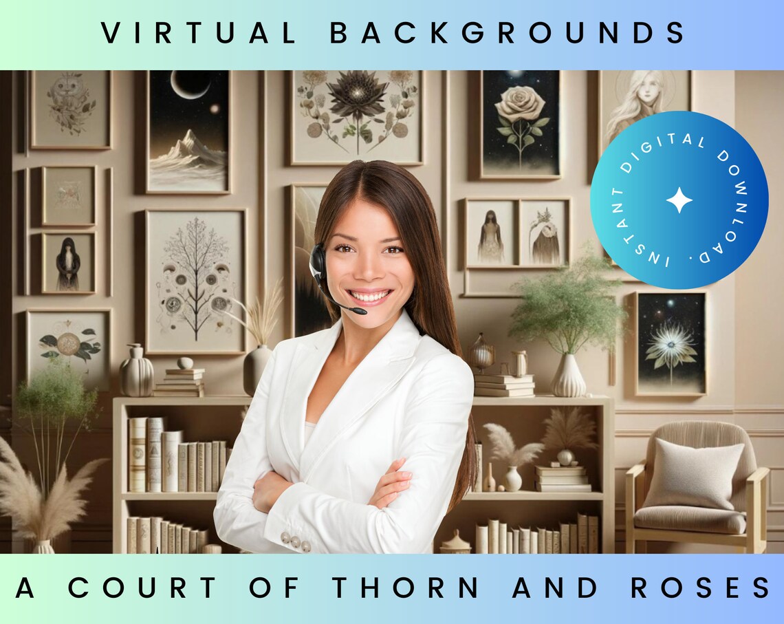 A Court of Thorn and Roses, ACOTAR, Booktok Zoom Backgrounds, Framed ...
