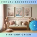 Pink Cream Office Zoom Backgrounds, Pink Decor, Zoom Background, Zoom ...