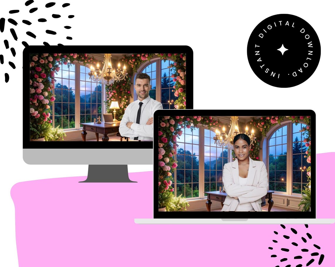Romantic Fairy Court Office Background | ACOTAR Inspired Zoom Backdrop ...