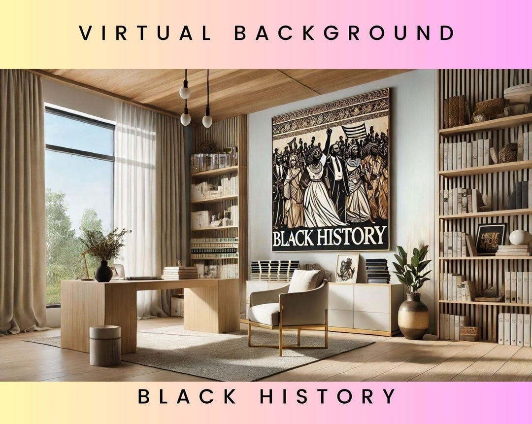 Black History Month MLK Office Zoom Background - Etsy