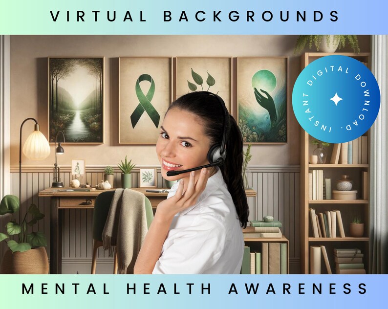 Mental Health Awareness Zoom Backgrounds, Zoom Background Office, Zoom ...