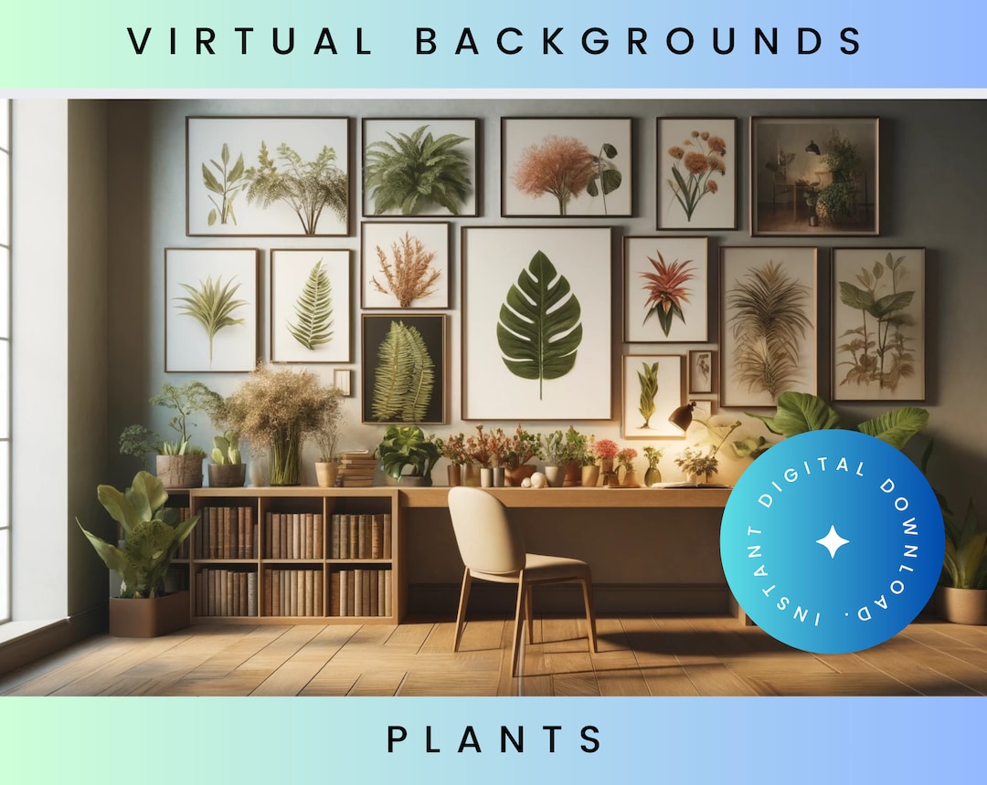 Plants Aesthetic Home Office Zoom Background (digital Download) - Etsy