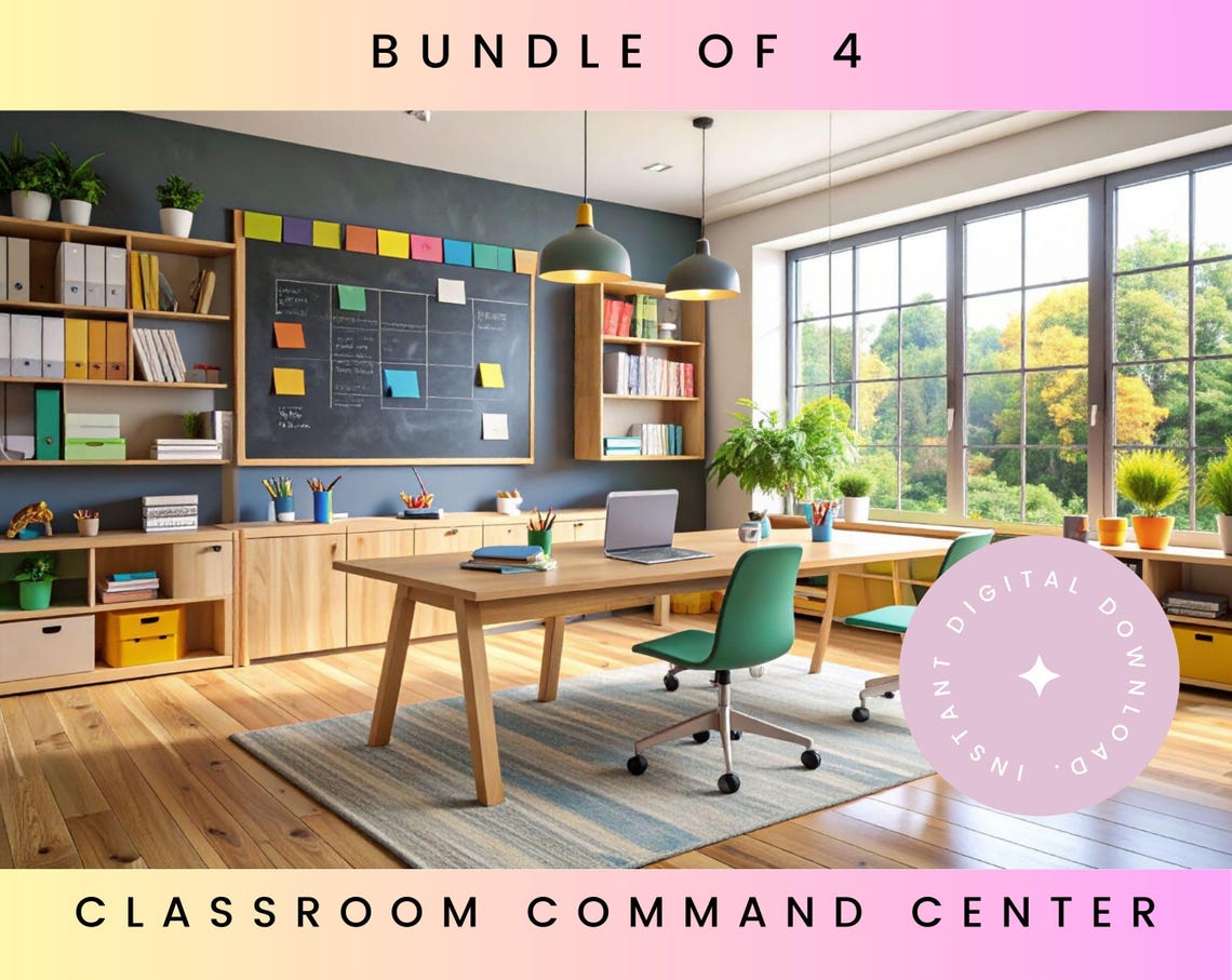 Back to School Teacher Background Bundle |zoom Virtual Classroom Decor ...