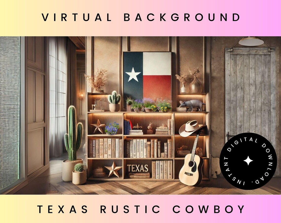 Texas Rustic Cowboy Room Zoom Background - Etsy