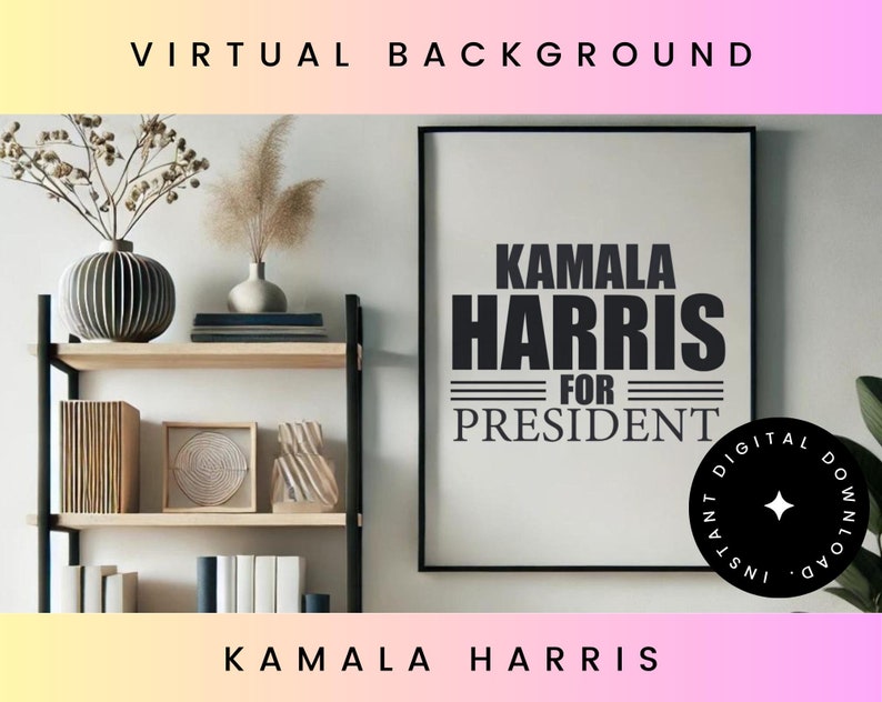 Kamala HARRIS 2024 Zoom Teams Background, Madam President, Kamala Rally ...