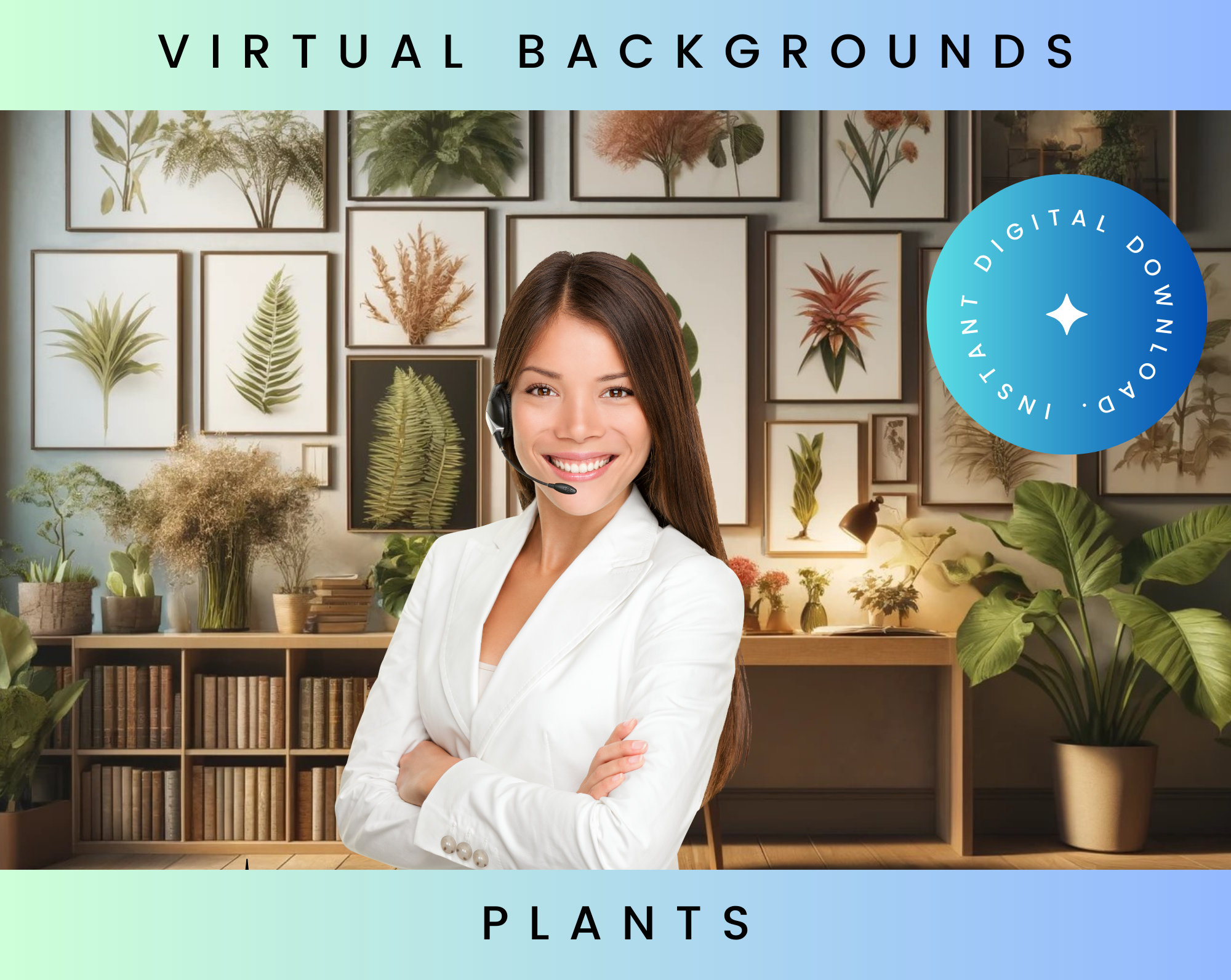 Plants Plant Aesthetic Greenery Zoom Backgrounds, Zoom Background ...