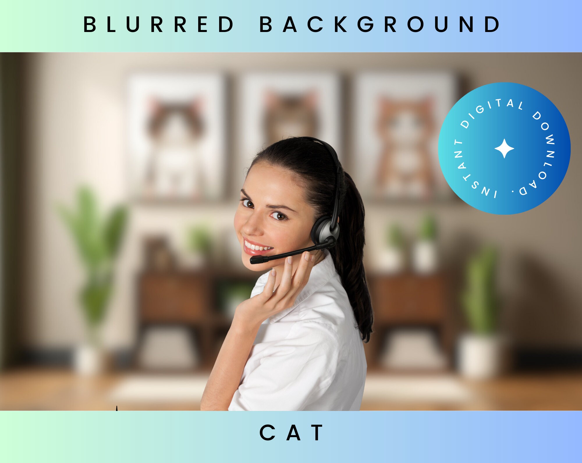 Cute Cat Zoom Backgrounds, Cat Decor, Zoom Background, Zoom Backgrounds ...