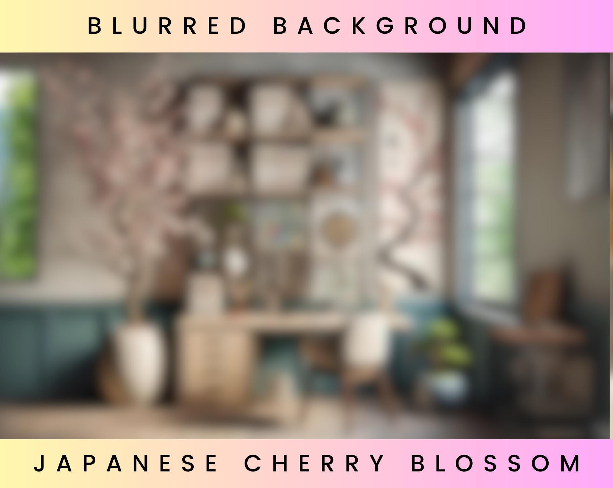 Japanese Cherry Blossom Zoom Backgrounds Home Office Virtual Meeting ...