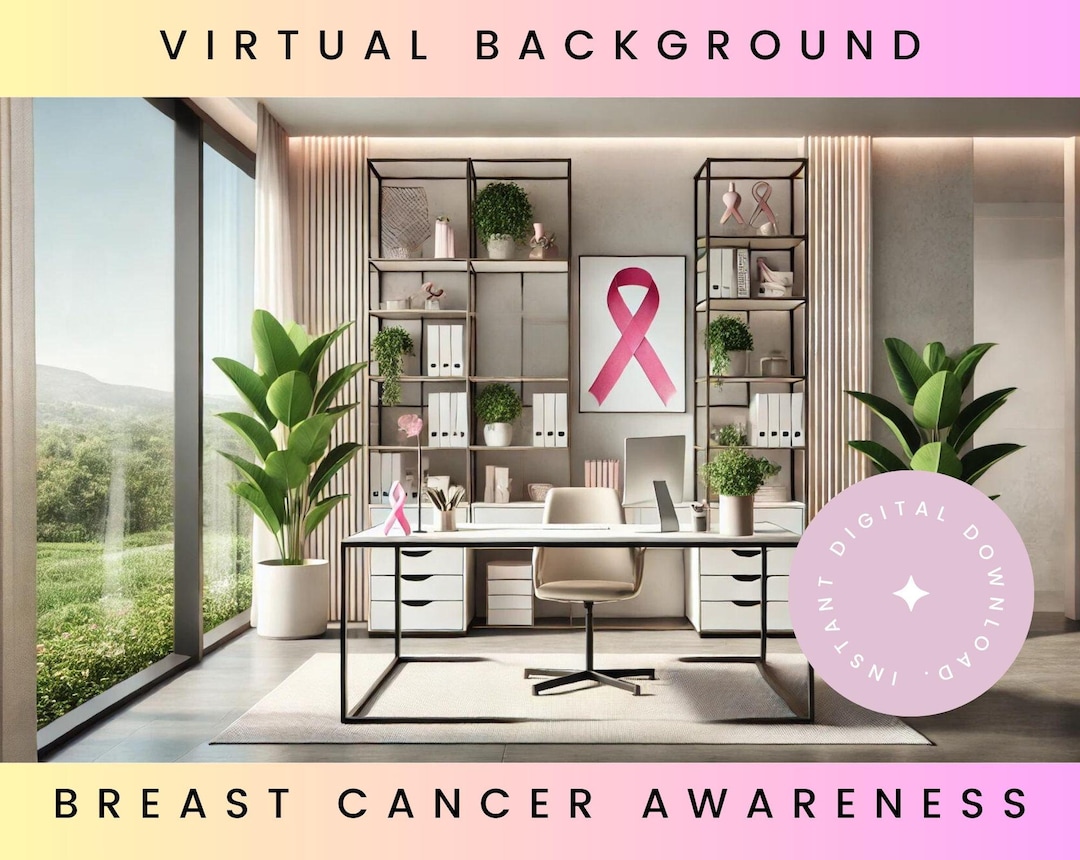 Breast Cancer Awareness, Zoom Backgrounds, Zoom Background Office ...