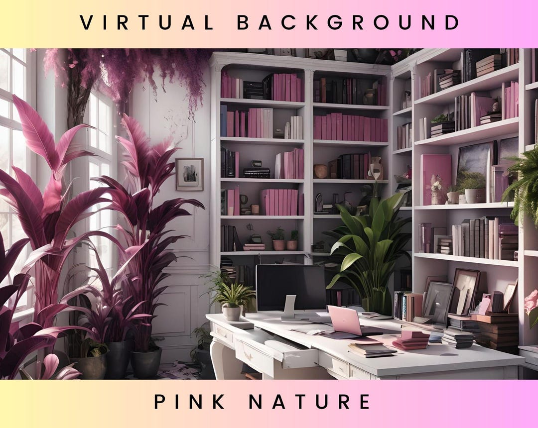 Pink Nature Office Zoom Backgrounds, Zoom Background, Zoom Backgrounds ...