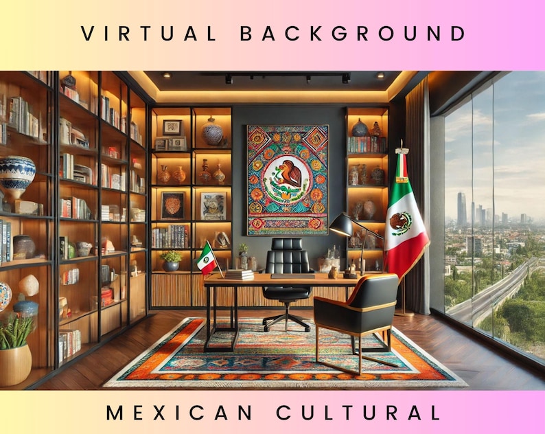 Mexican Cultural Office Virtual Background - Etsy