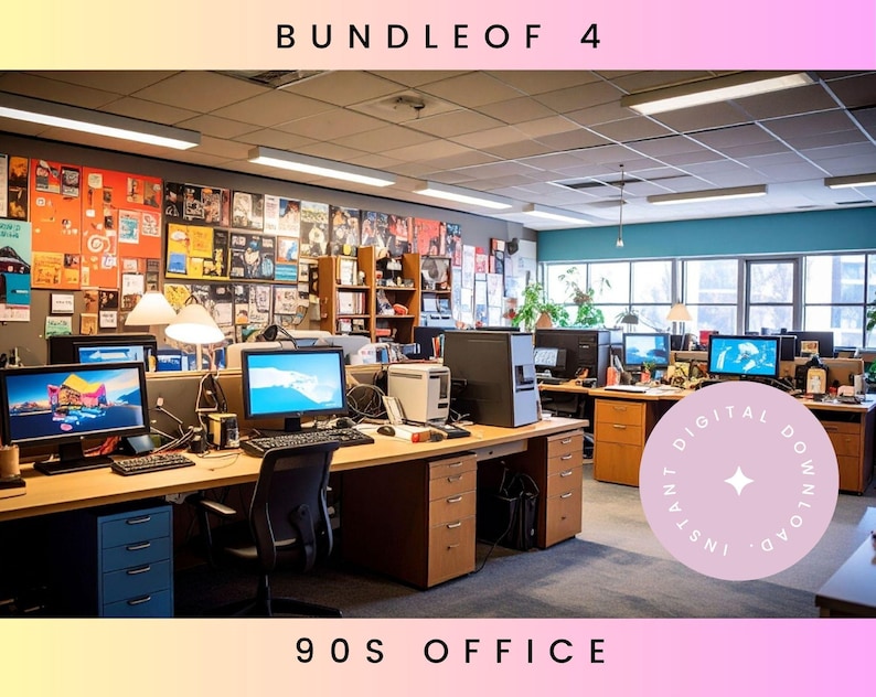 90s Office Zoom Backgrounds | Vaporwave Aesthetic (digital Download) - Etsy