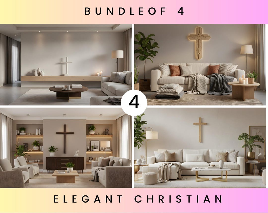 Elegant Christian Home Backgrounds | Tasteful Cross Decor in Classy ...