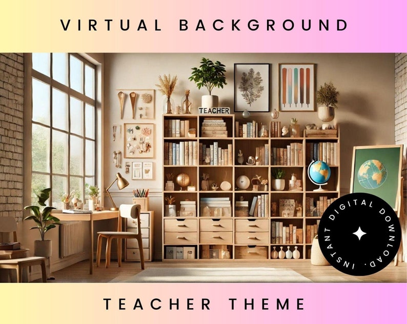 Teacher Virtual Office Background Back to School Principal Counselor ...