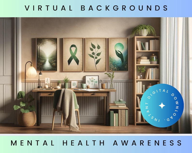 Mental Health Awareness Zoom Backgrounds, Zoom Background Office, Zoom ...