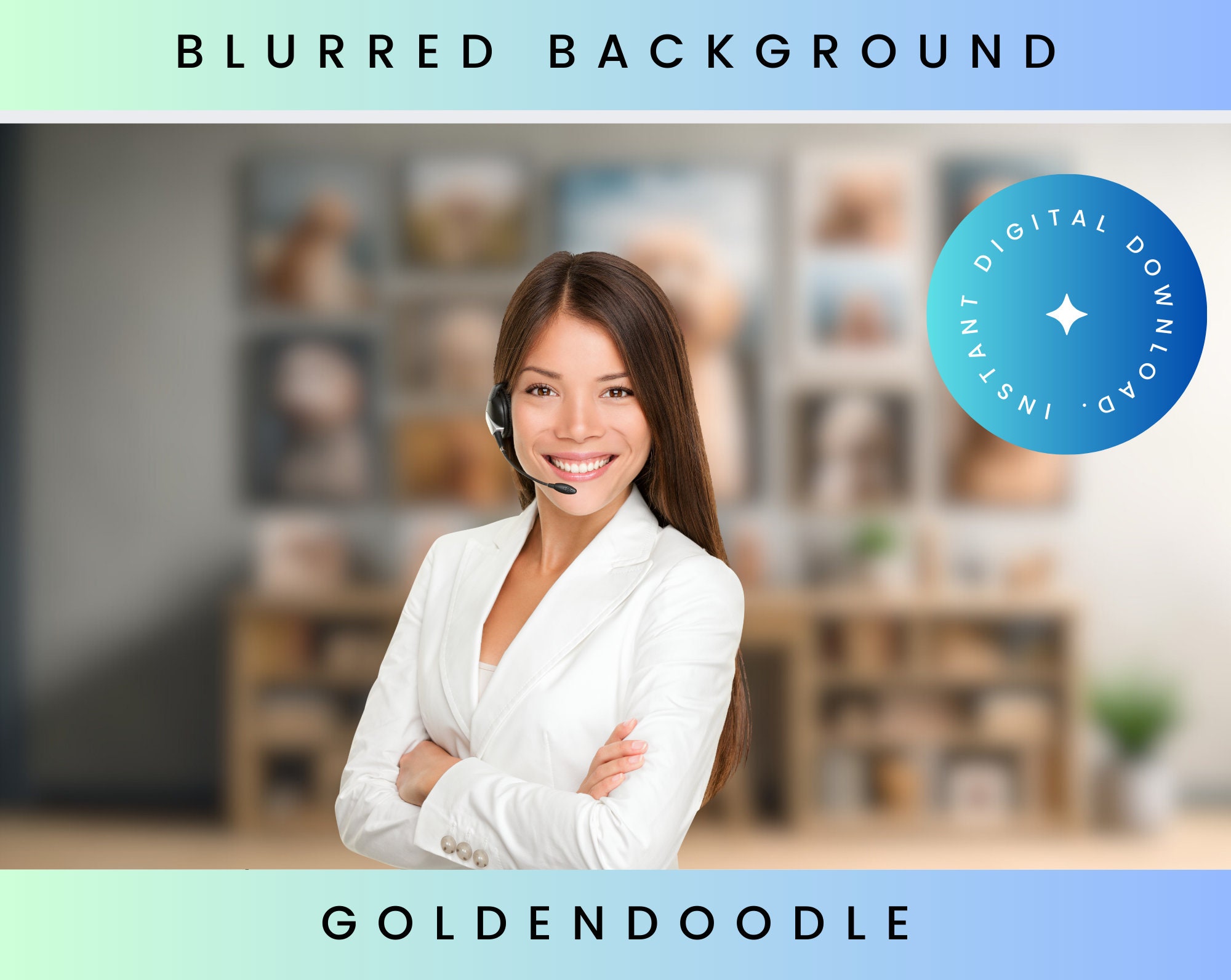 Goldendoodle Zoom Backgrounds, Golden Doodle Wallpaper, Framed Art ...