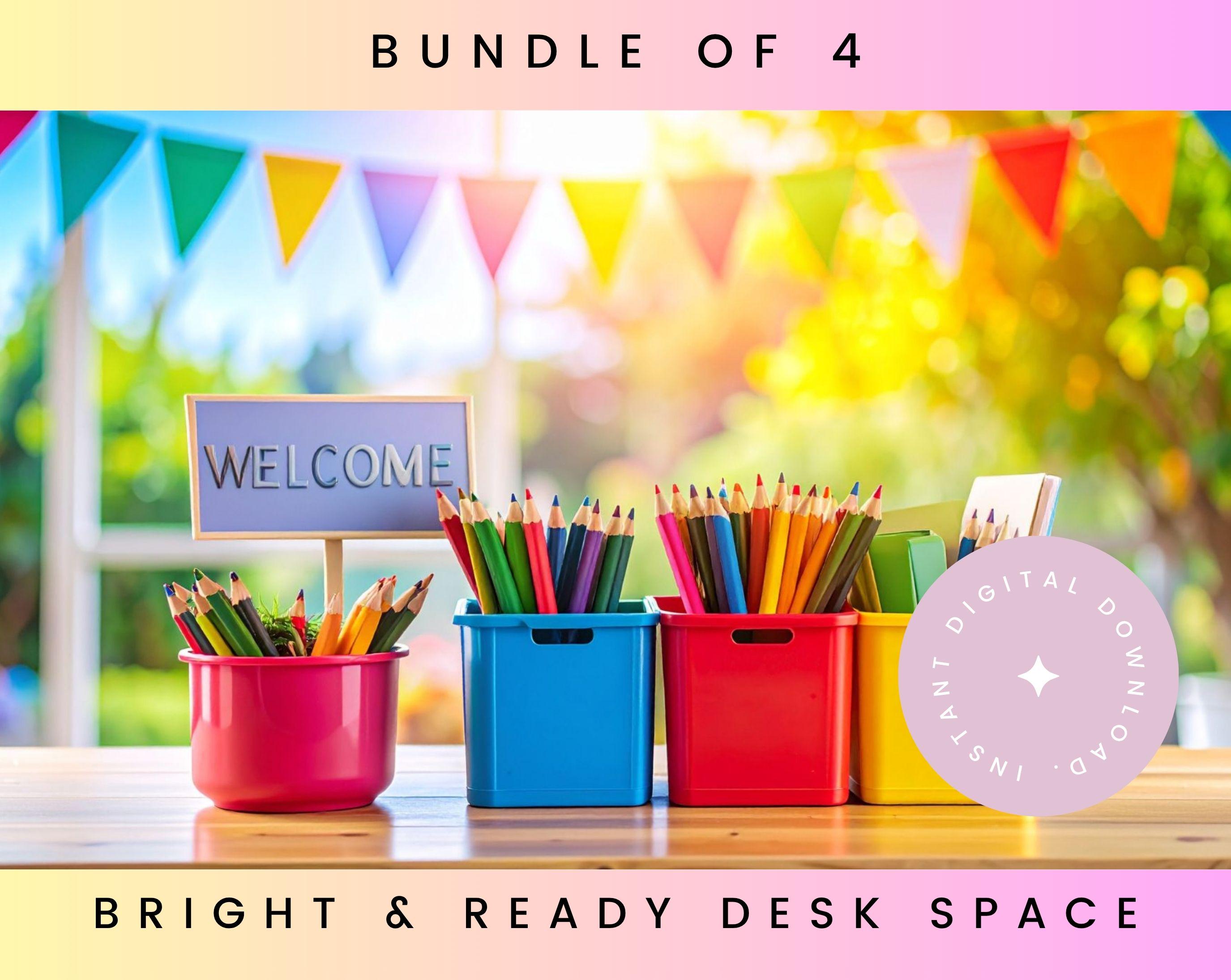 Back to School Teacher Background Bundle |zoom Virtual Classroom Decor ...