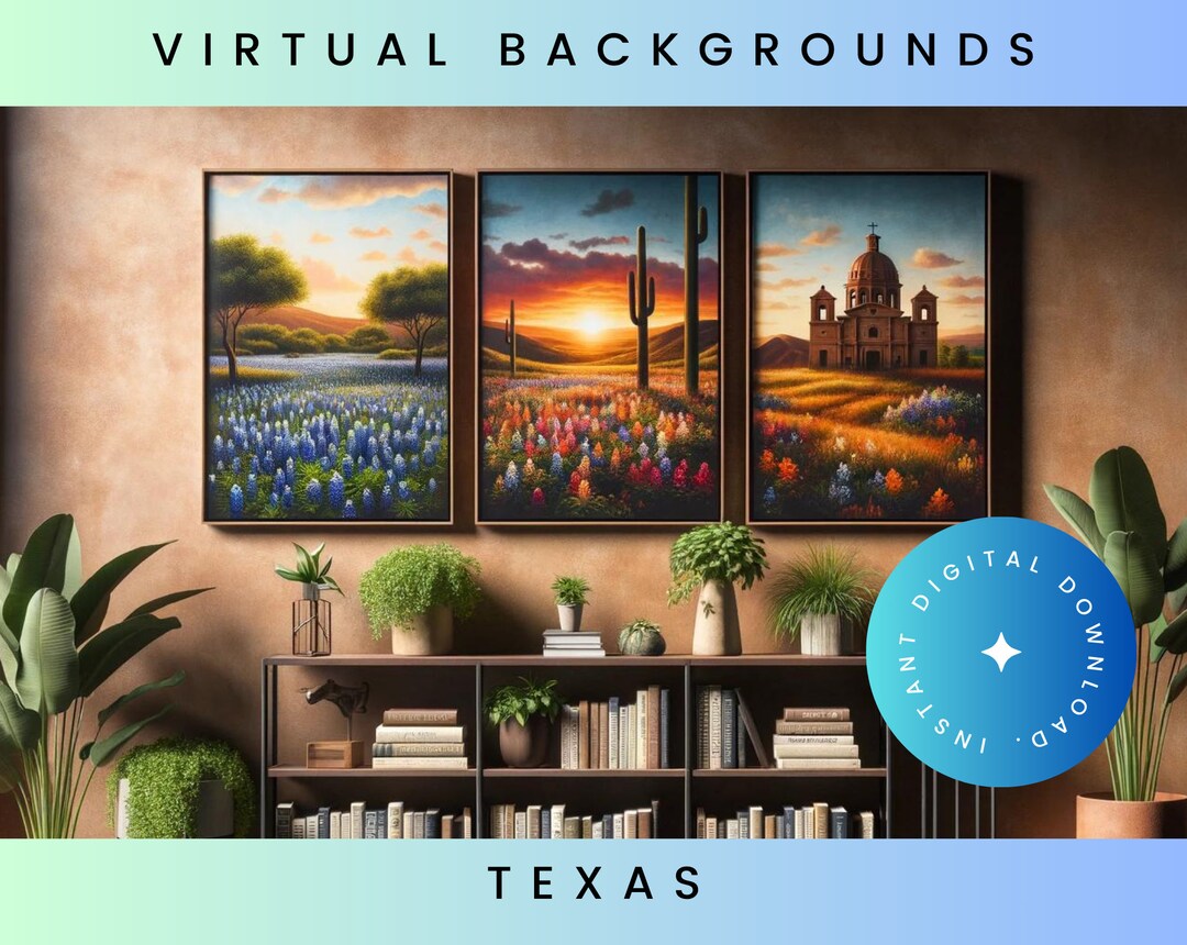 Texas Sunrise Bluebonnet Western Ranch Zoom Backgrounds, Zoom ...