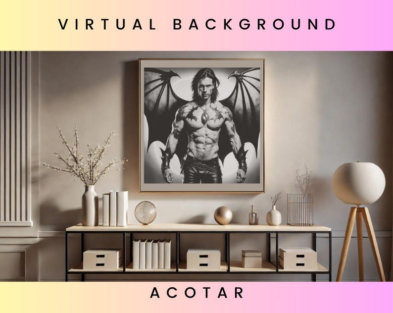 ACOTAR Cassian Batboy Virtual Background - Etsy