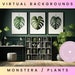 Monstera Plants Zoom Backgrounds, Zoom Background Office, Zoom ...