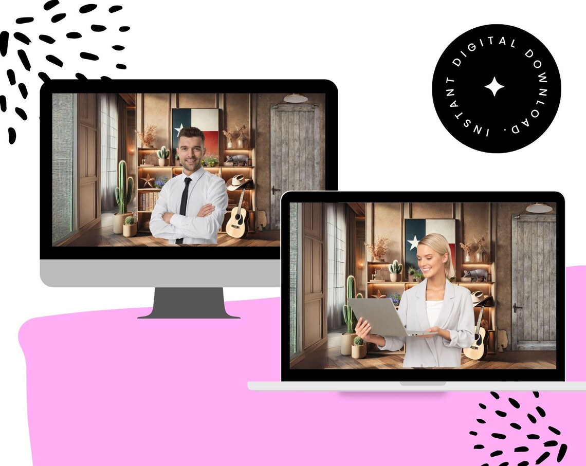 Texas Cowboy Texan Pride Western Ranch Zoom Backgrounds, Desert, Zoom ...