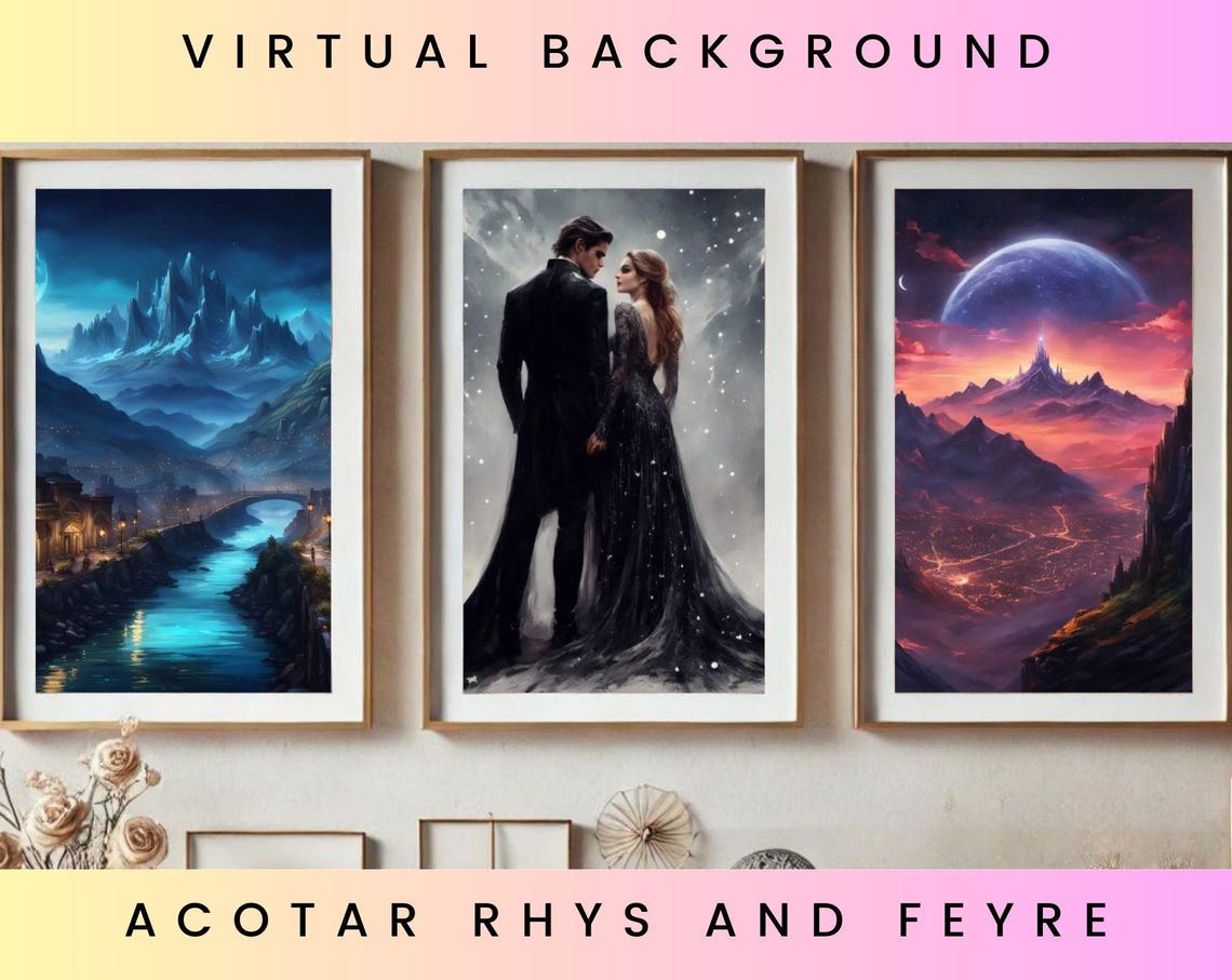 ACOTAR Rhysand Feyre Zoom Background - Etsy