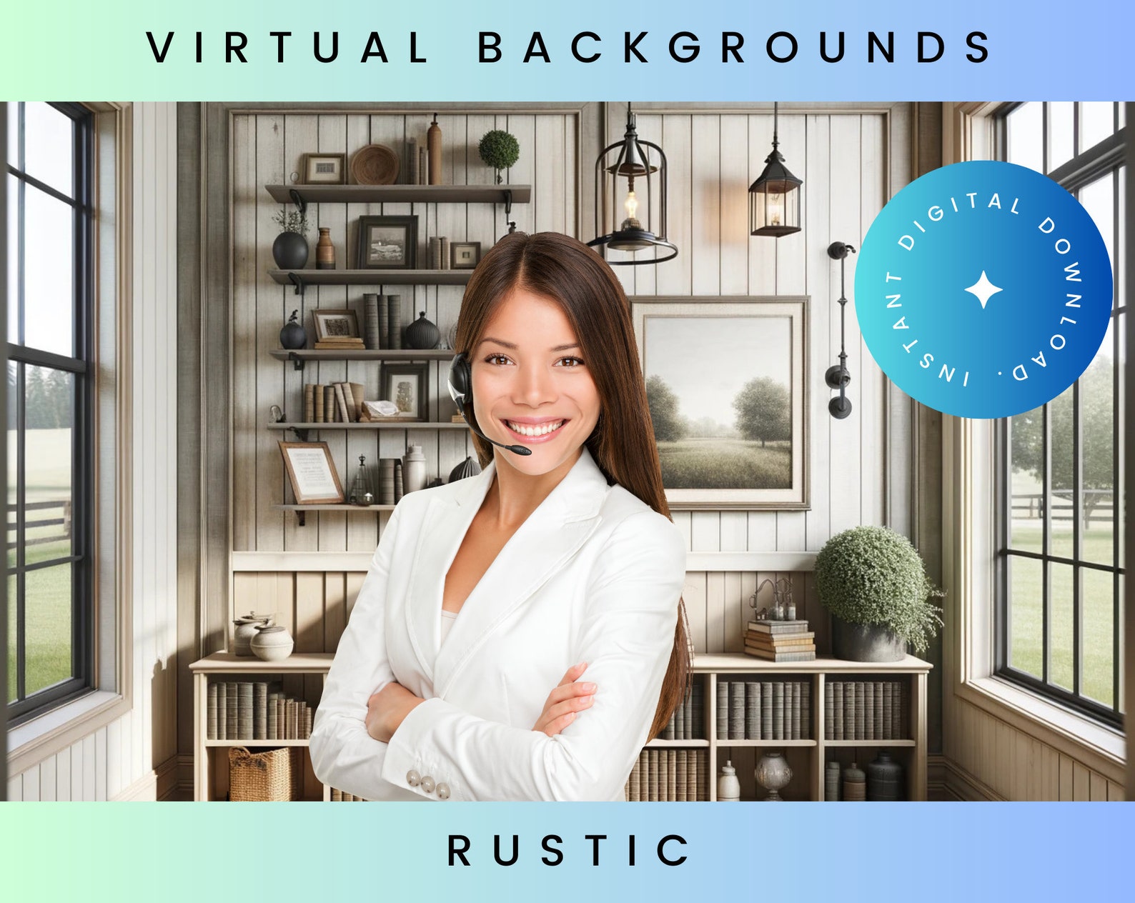 Country Rustic Zoom Backgrounds, Zoom Background Office, Zoom ...