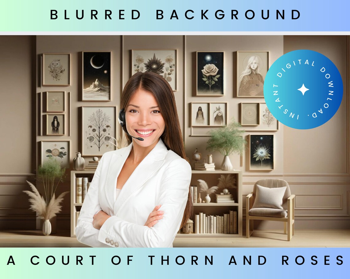 A Court of Thorn and Roses, ACOTAR, Booktok Zoom Backgrounds, Framed ...