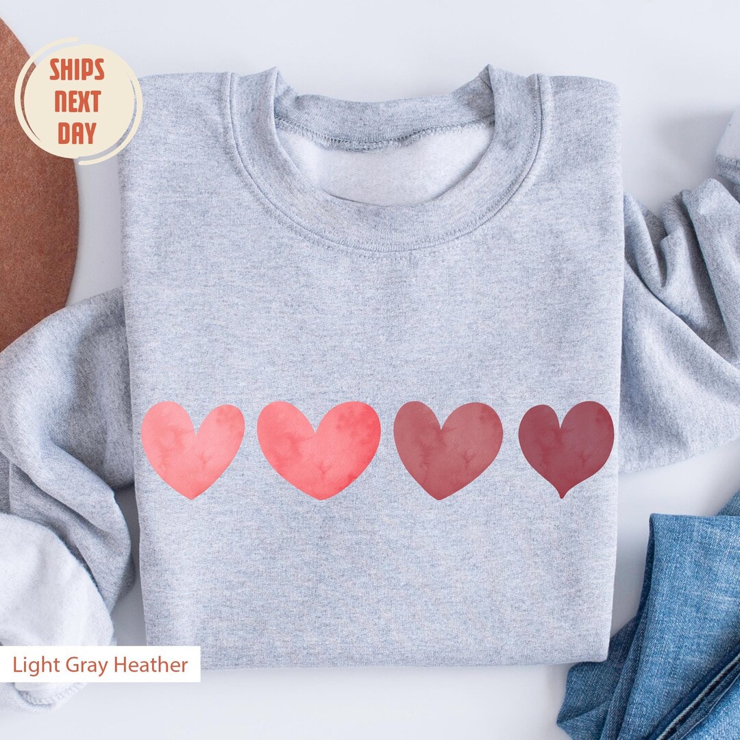 Valentine Heart Sweatshirt, Cute Valentine Sweatshirts, Valentine ...