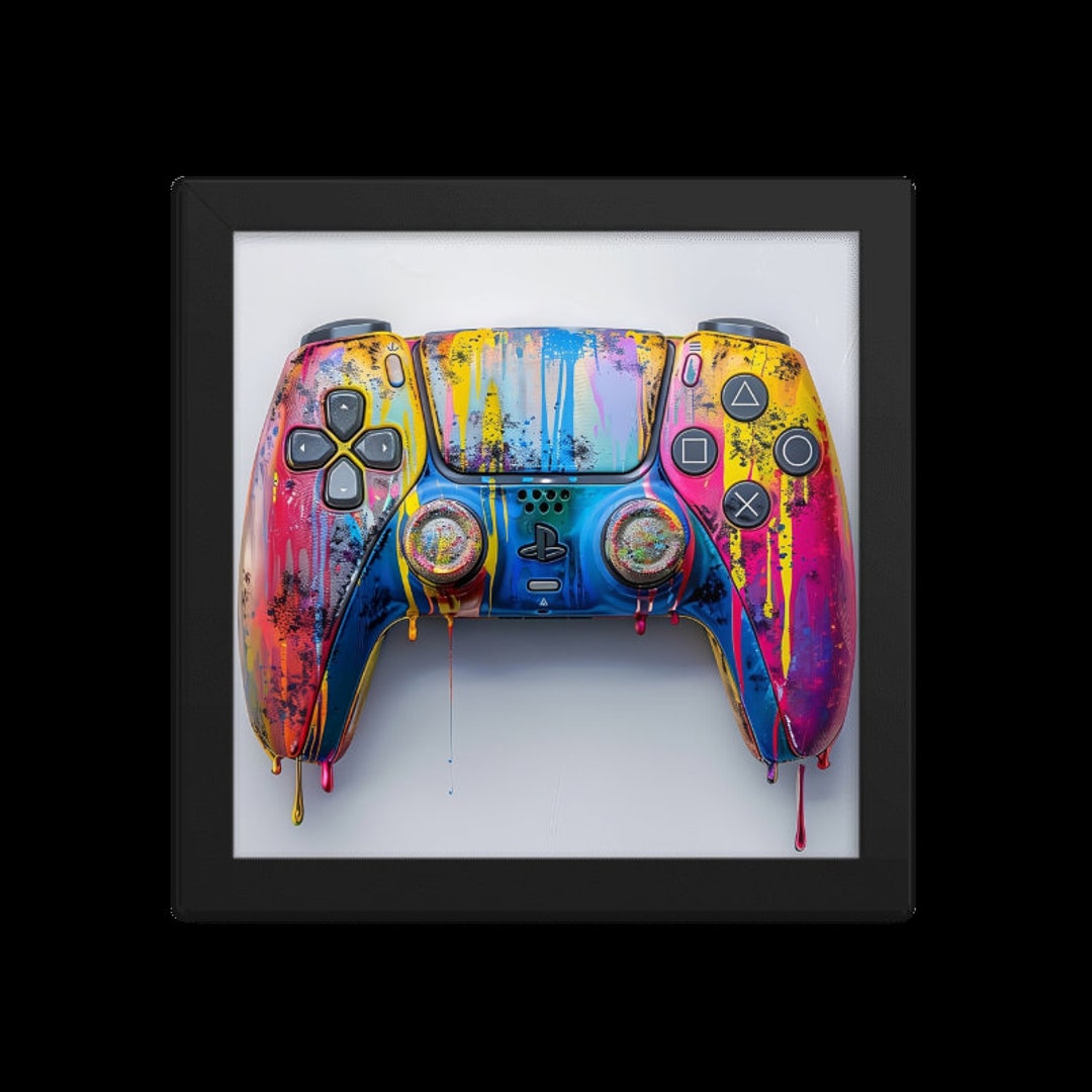 Framed Dualshock Playstation 5 Controller Painted - Etsy