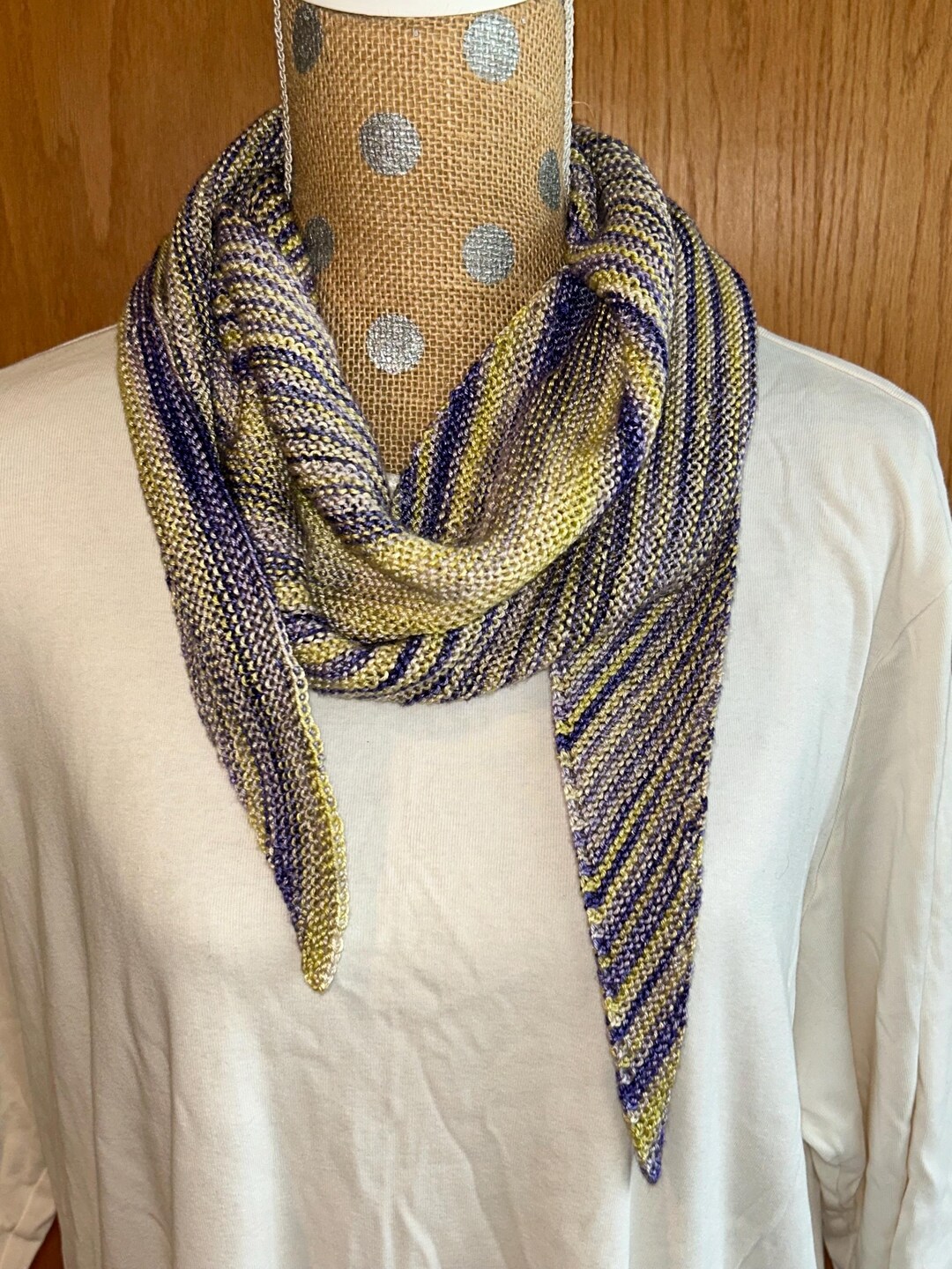 Handknitted Asymmetric Triangle Shawl or Scarf - Etsy