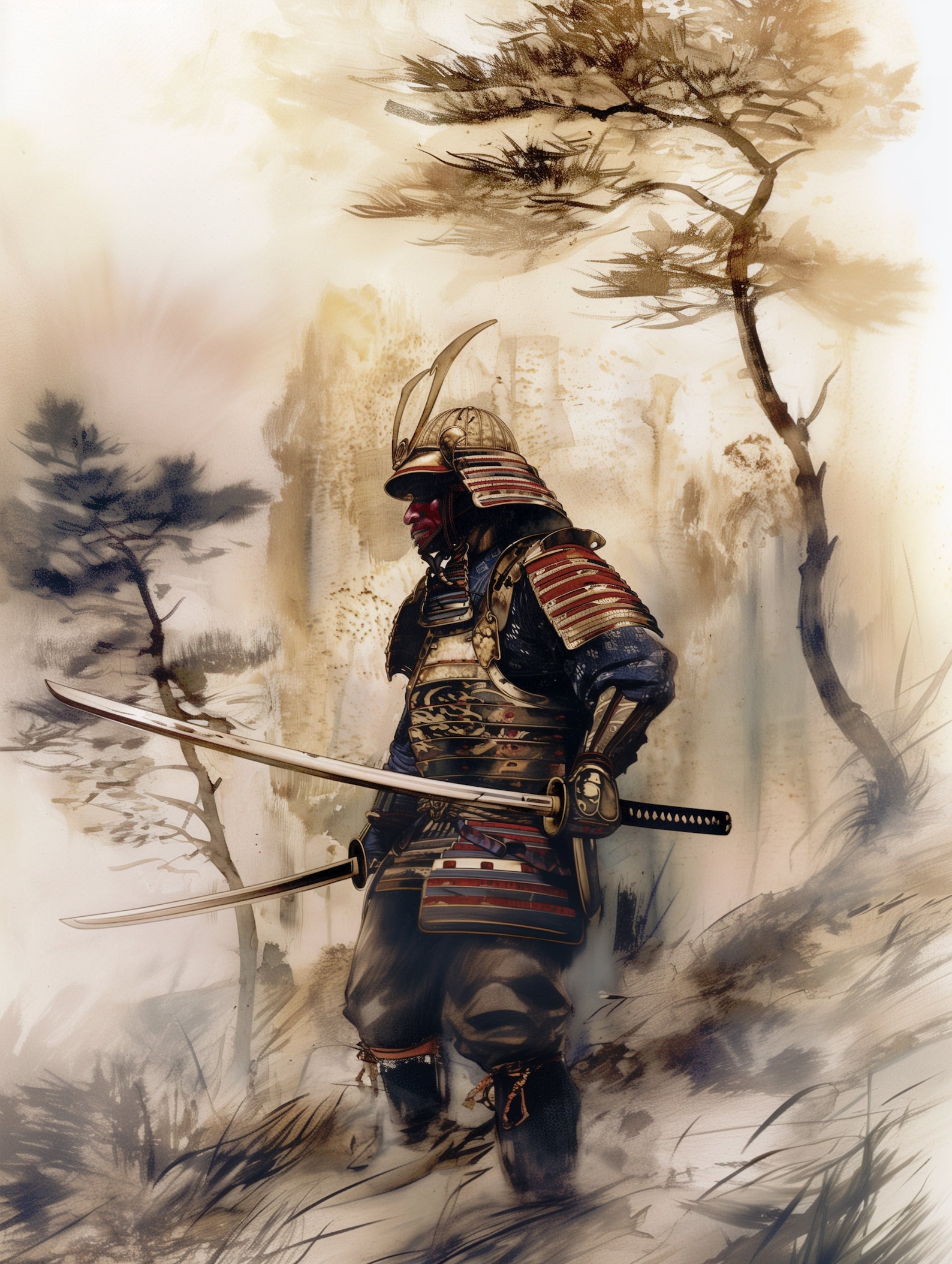 Samurai Poster - Etsy
