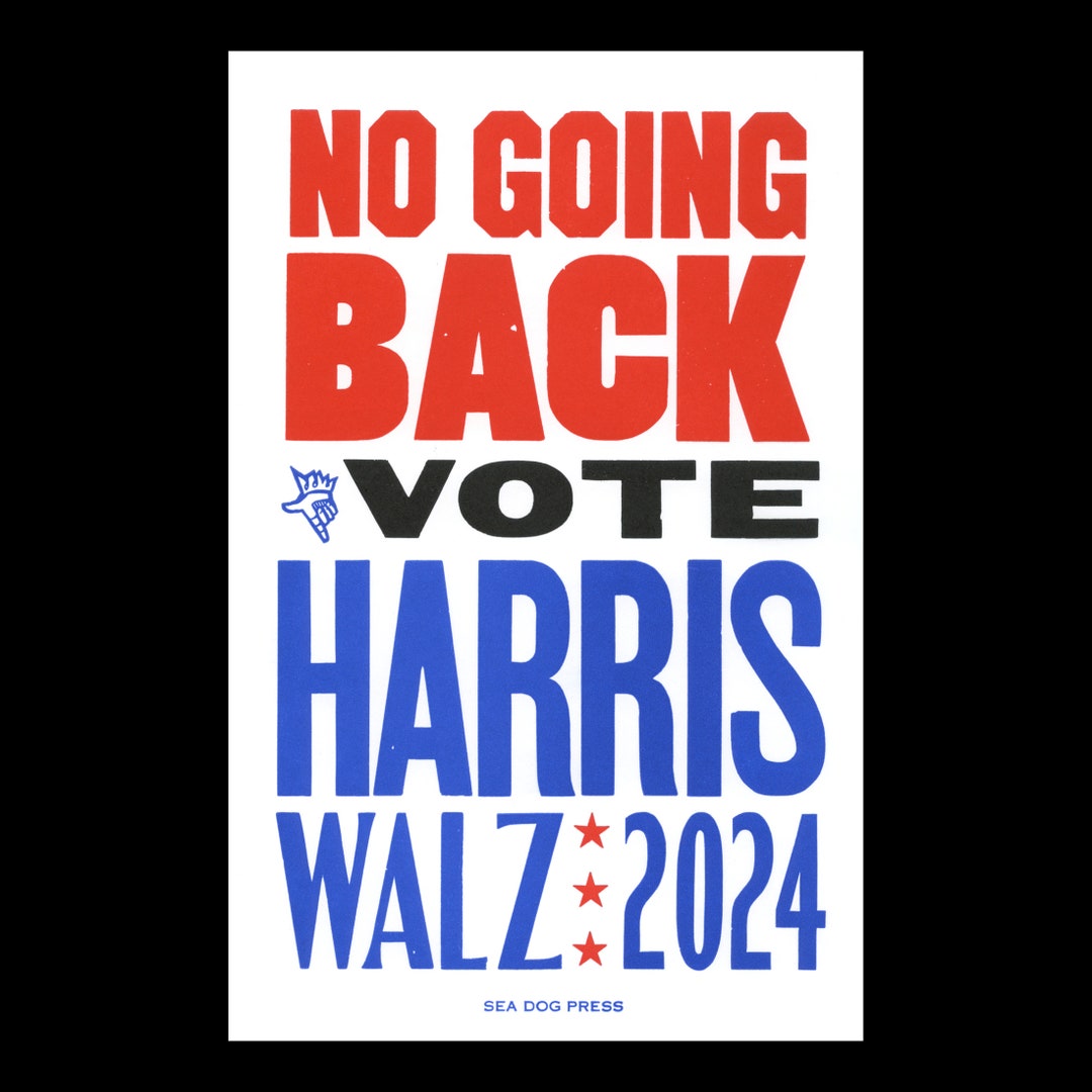 Harris/walz Letterpress Poster - Etsy