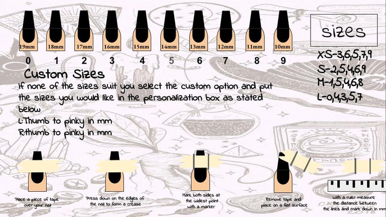 SBSP Garry Press on Nails - Etsy