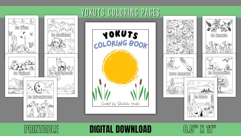 Yokuts Coloring Pages Digital Download - Etsy