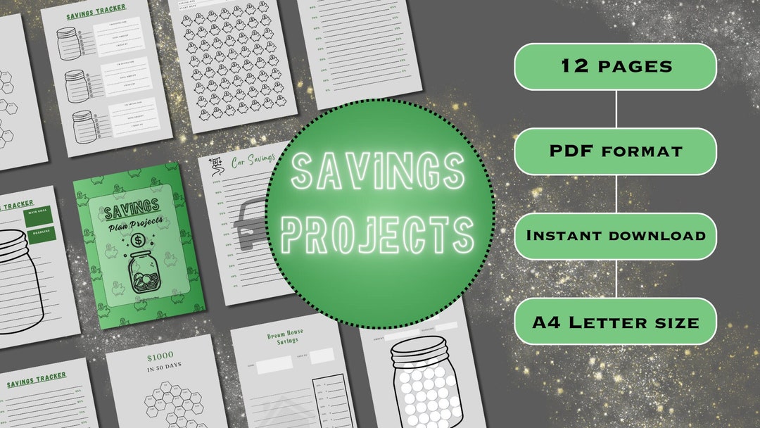 Savings Projects Planner, Digital Planner, Instant Download, Pdf Format ...