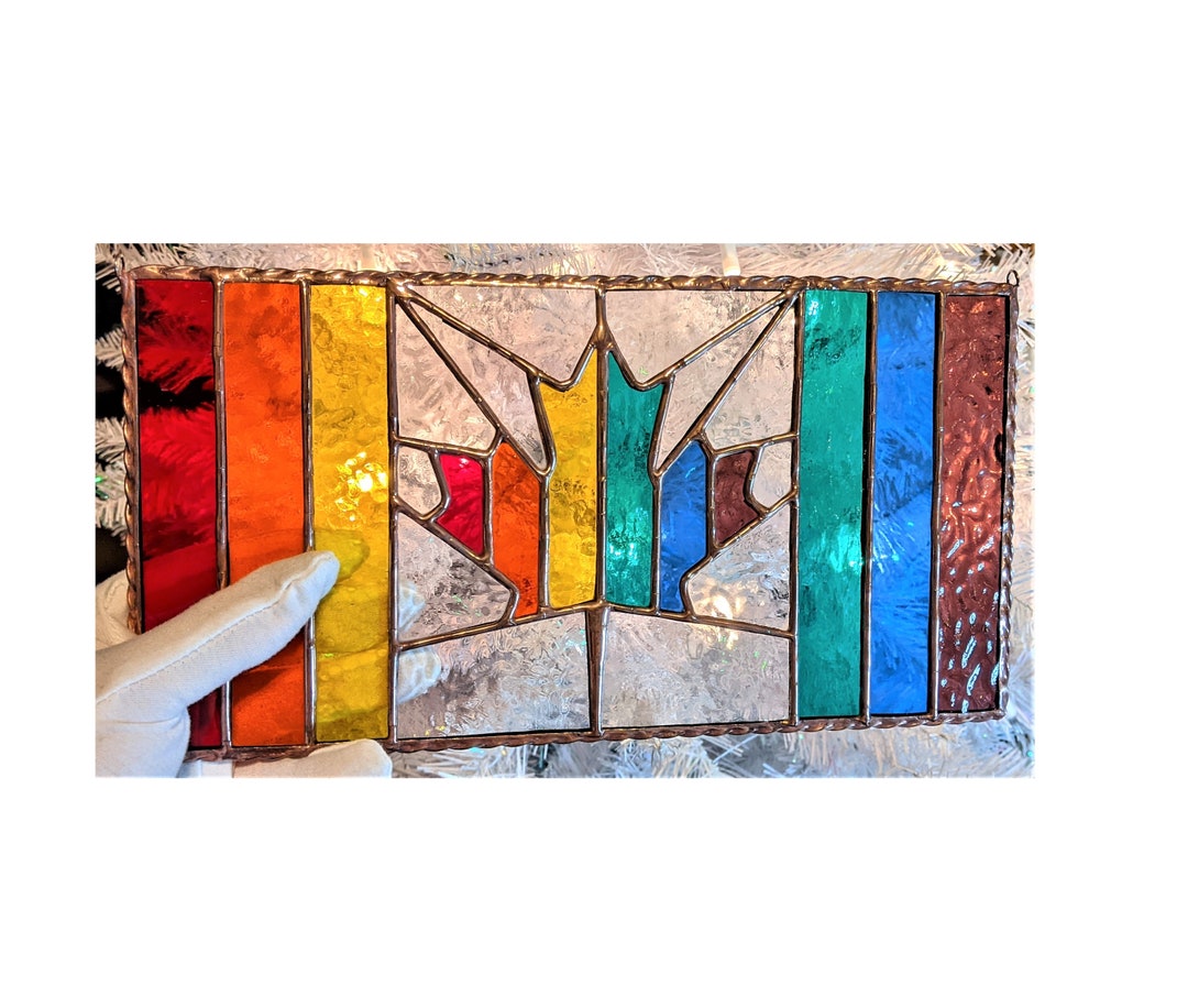 Rainbow Canada Flag - Stained Glass Suncatcher or Trinket Box - Free ...