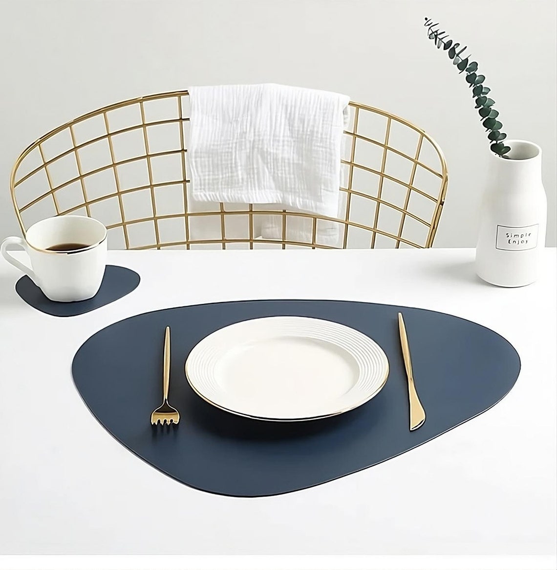 Western Style Leather Placemat Waterproof, Heat Insulated, Non-slip ...