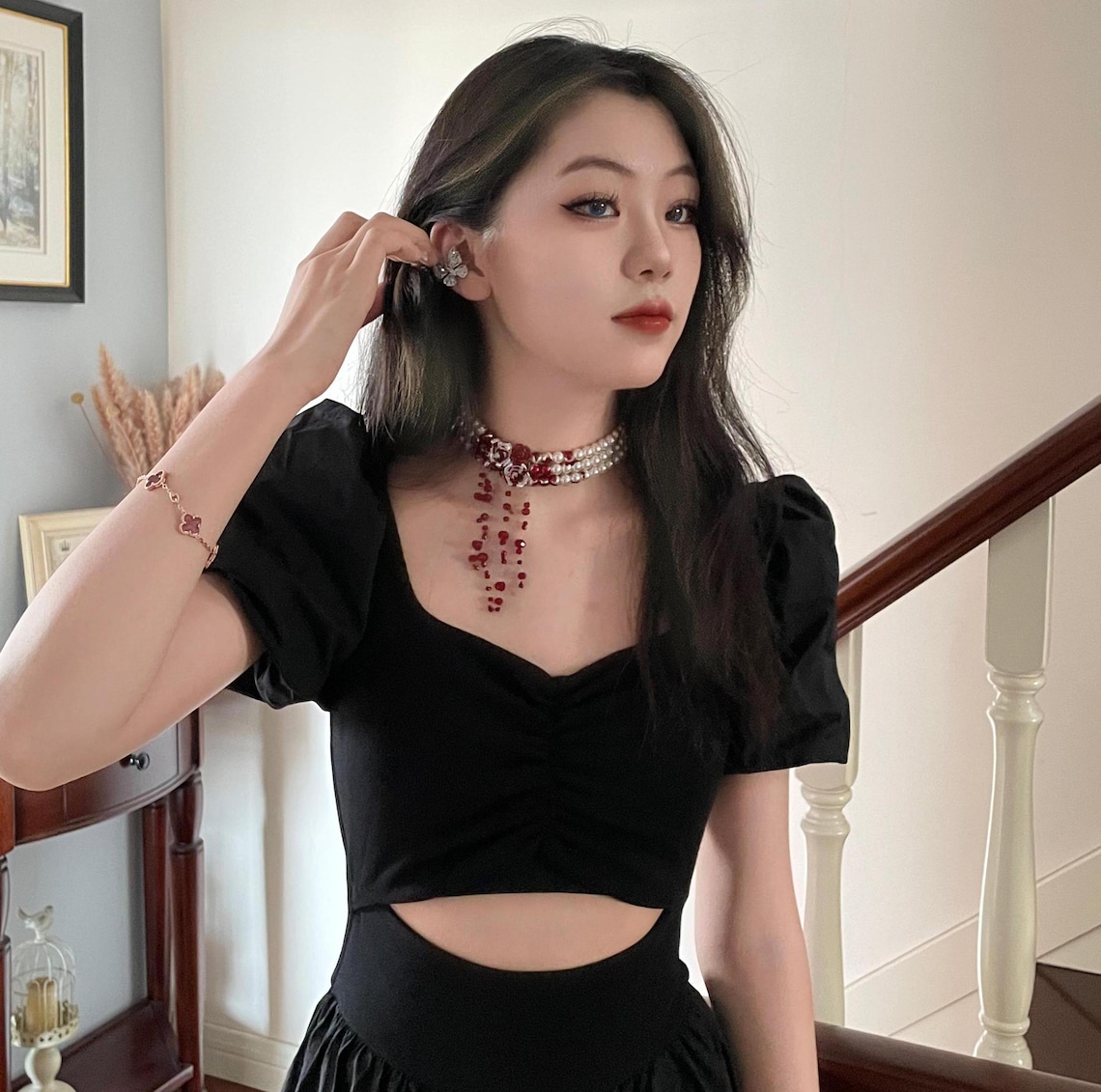 Bloody Pearl Choker Necklace,horror Jewellery for Halloween Decor - Etsy