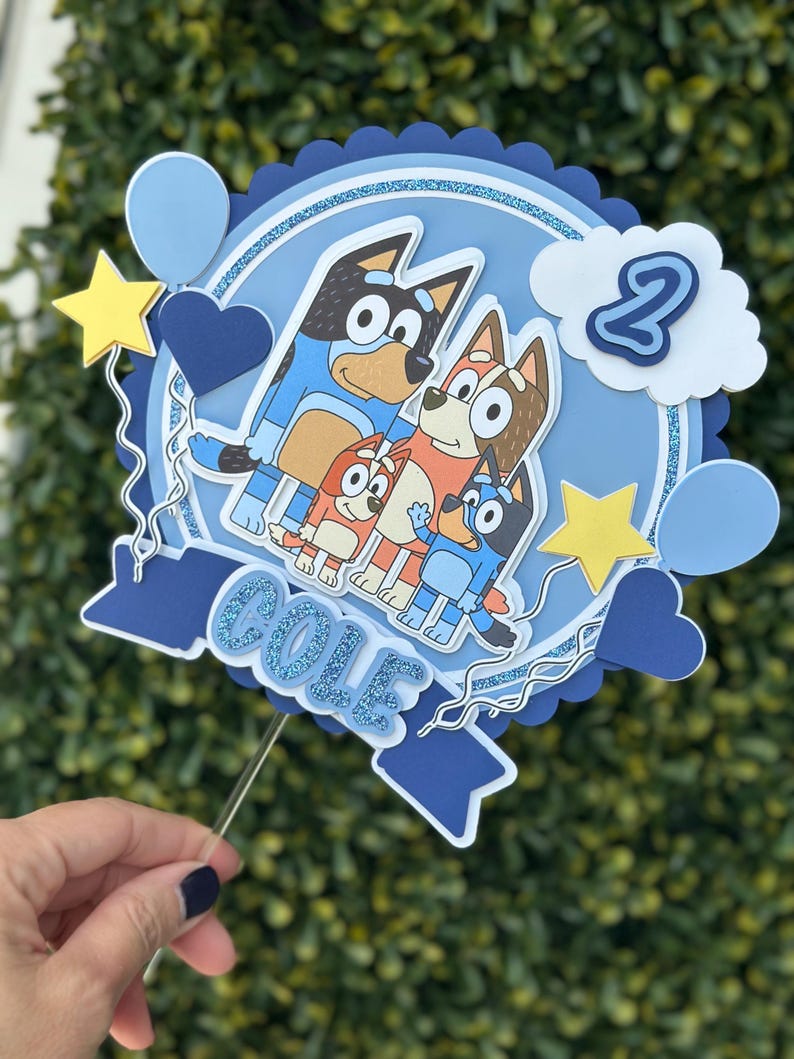 Bluey Cake Topper - Etsy