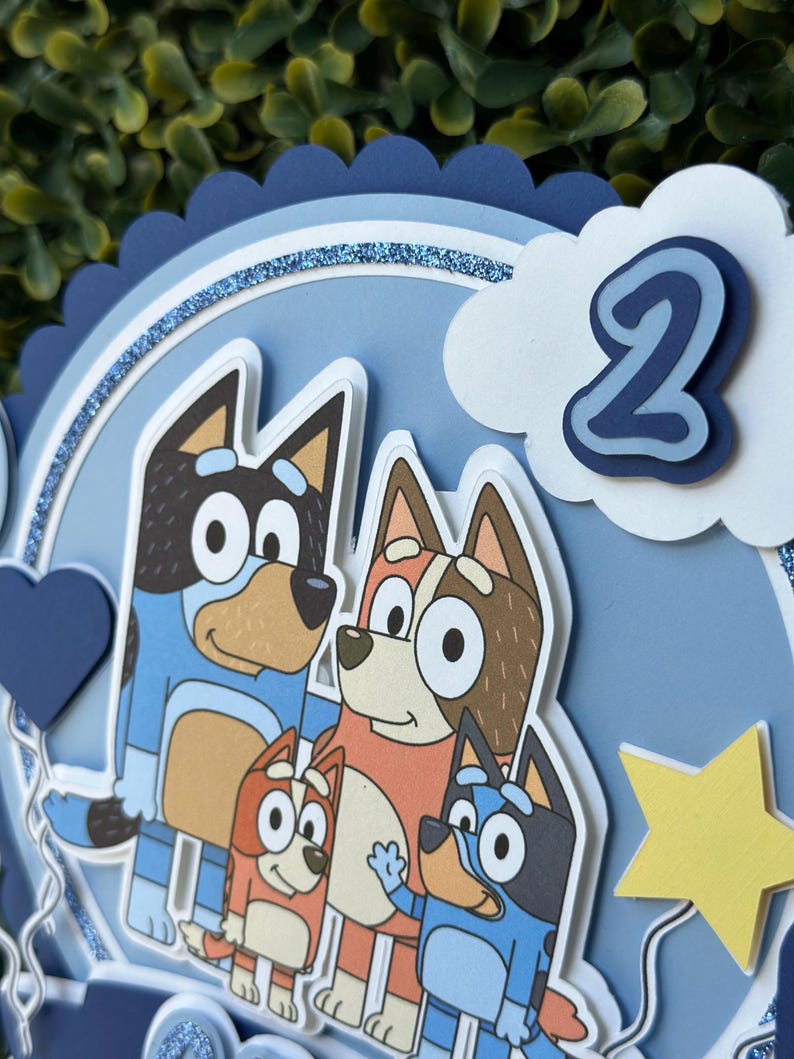 Bluey Cake Topper - Etsy