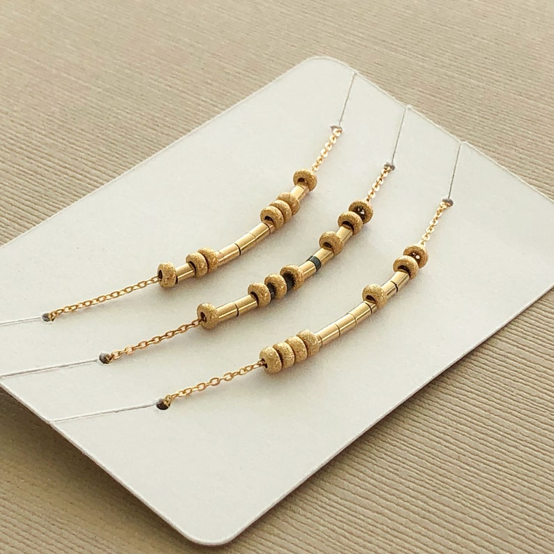 Morse Code Personalized Necklace, Gold Filled Adjustable Morse Code ...