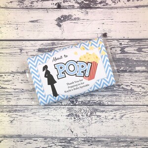 Popcorn Wrapper - Baby Shower BOY - Microwave Popcorn Sleeve - Favor ...