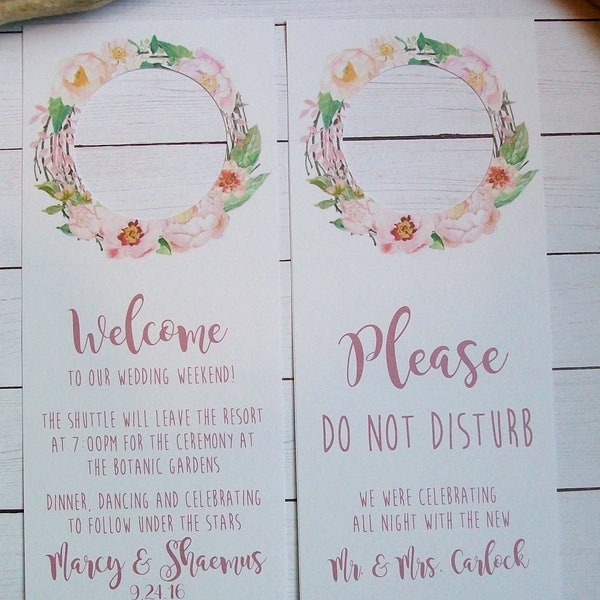 Hotel Door Hanger - Etsy