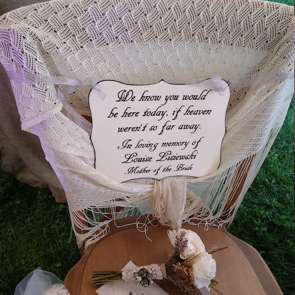 Memorial Chair Sign - Etsy