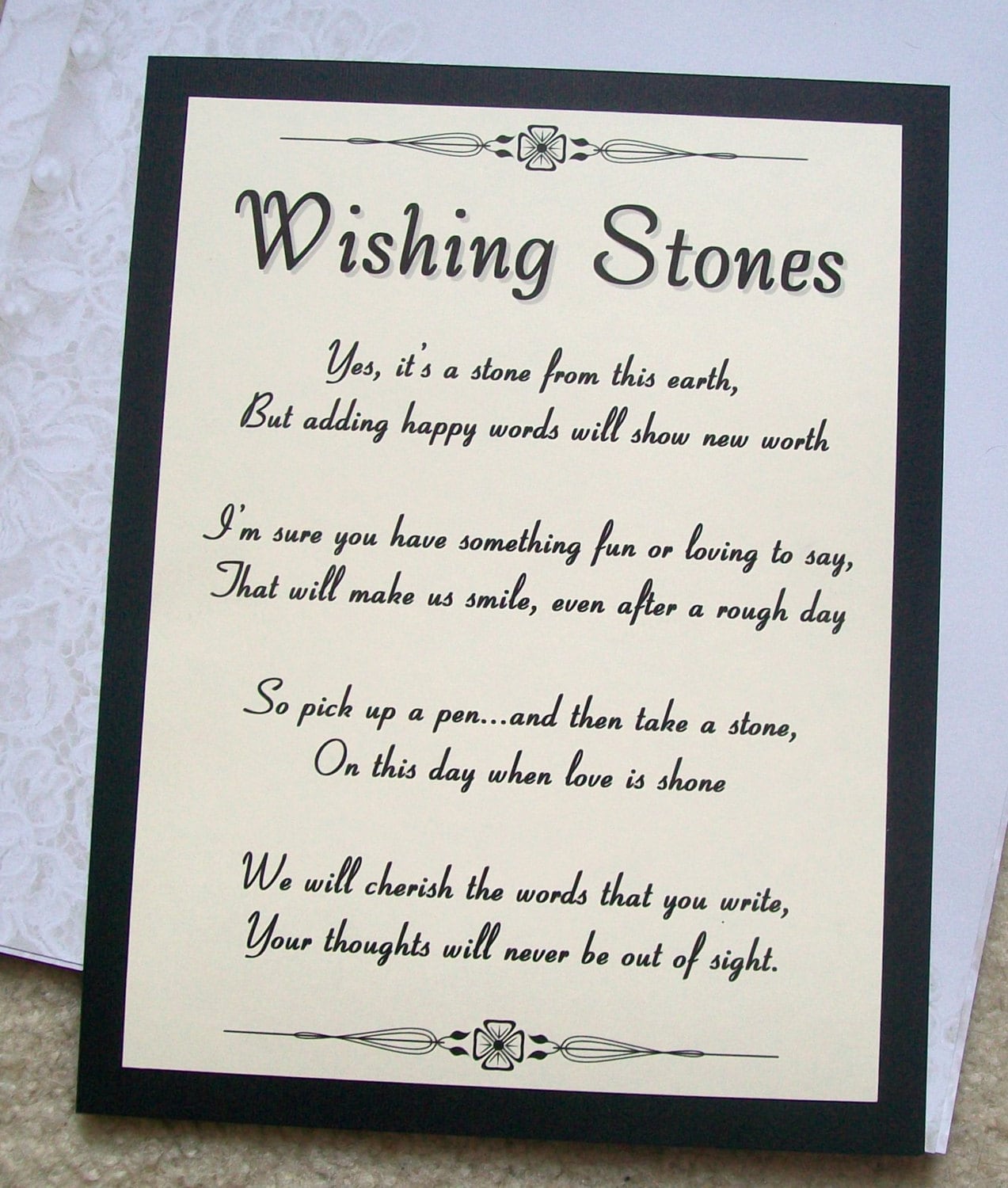 Wishing Stones Instructions Sign - Customize for Your Event - Guest ...