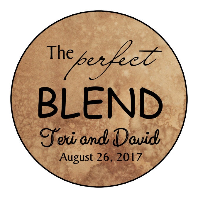 Coffee or Tea Favor Labels the Perfect Blend Stickers - Etsy