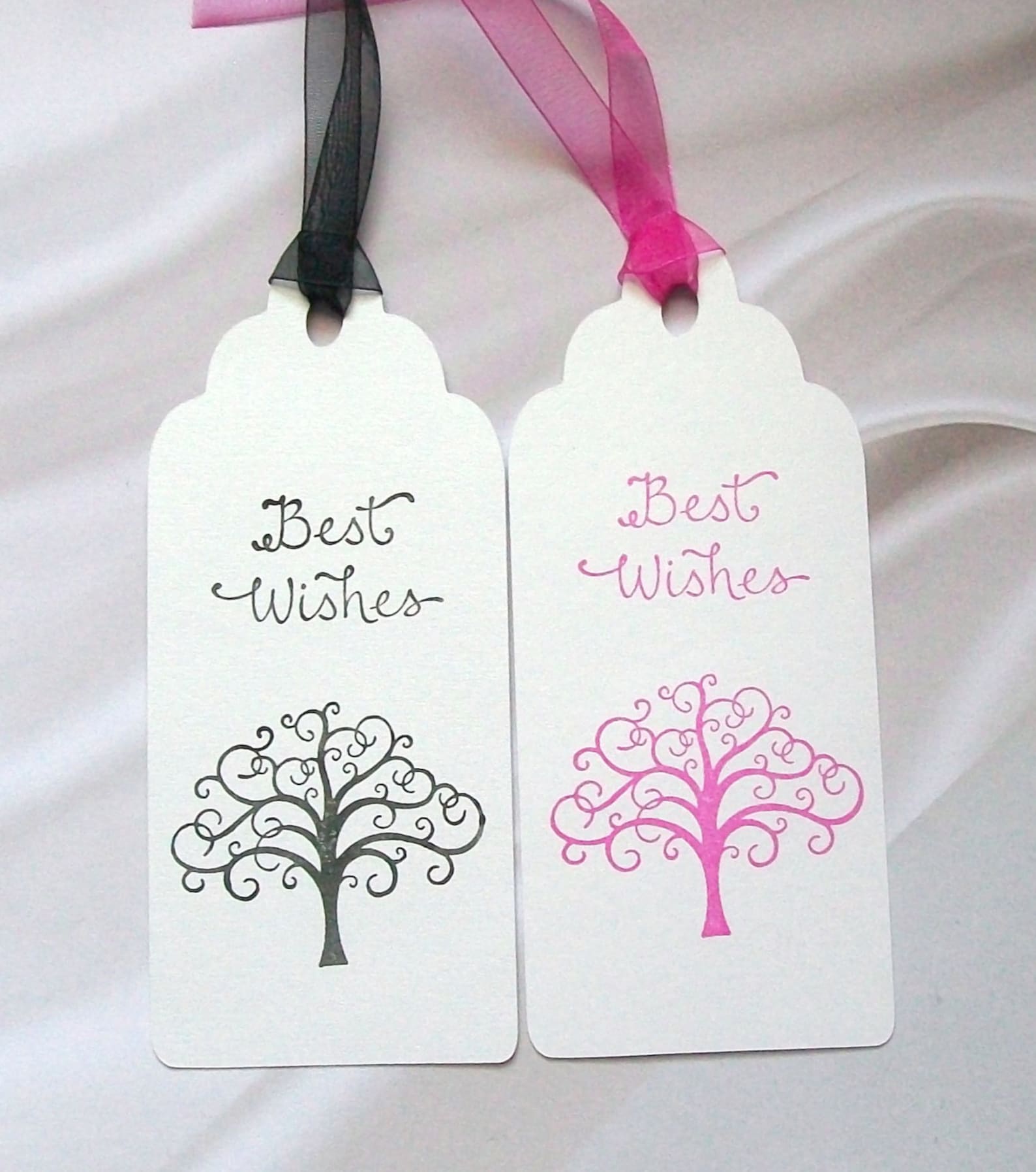 Wedding Wishing Tree Tags Best Wishes With Tree set of 50 - Etsy