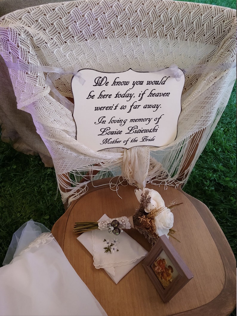 Memorial Chair Sign Rememberence Honoring Loved Ones in - Etsy