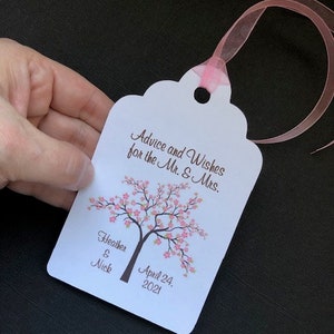 Wedding Wishing Tree Tags With Cherry Blossoms - Full Tree - Spring ...